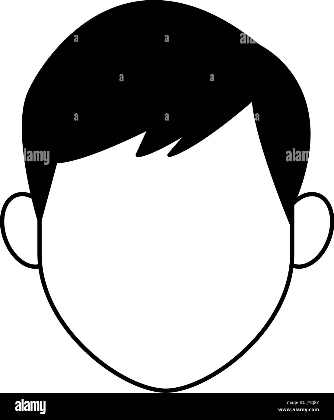 man character face avatar male on white background Stock Vector Image ...