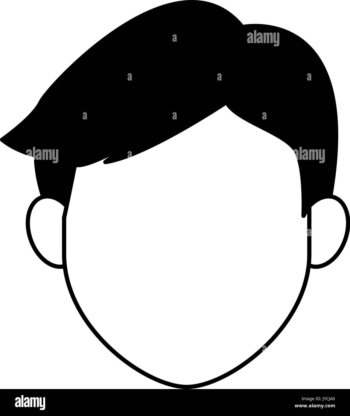man character face avatar male on white background Stock Vector Image ...