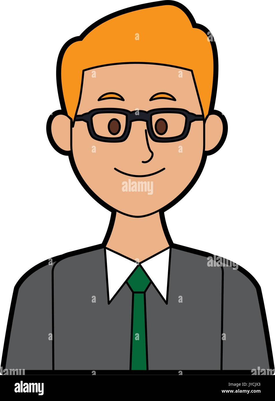 Portrait man eyeglasses on Stock Vector Images - Alamy