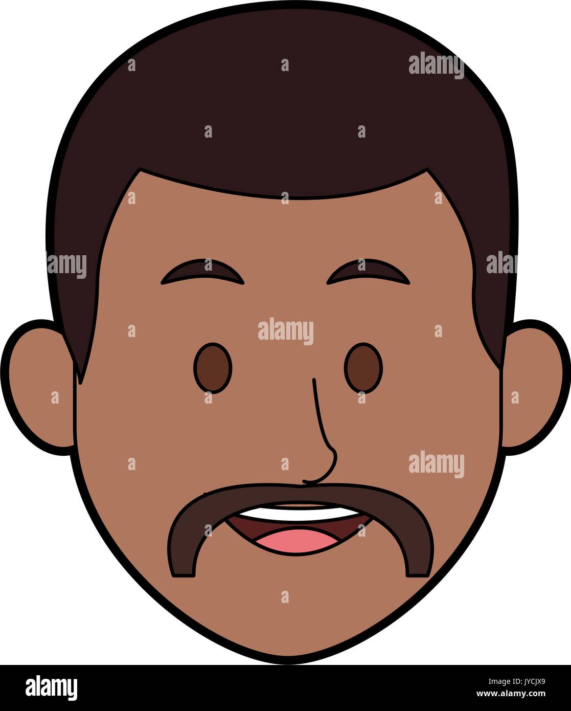 man character face avatar male on white background Stock Vector Image ...