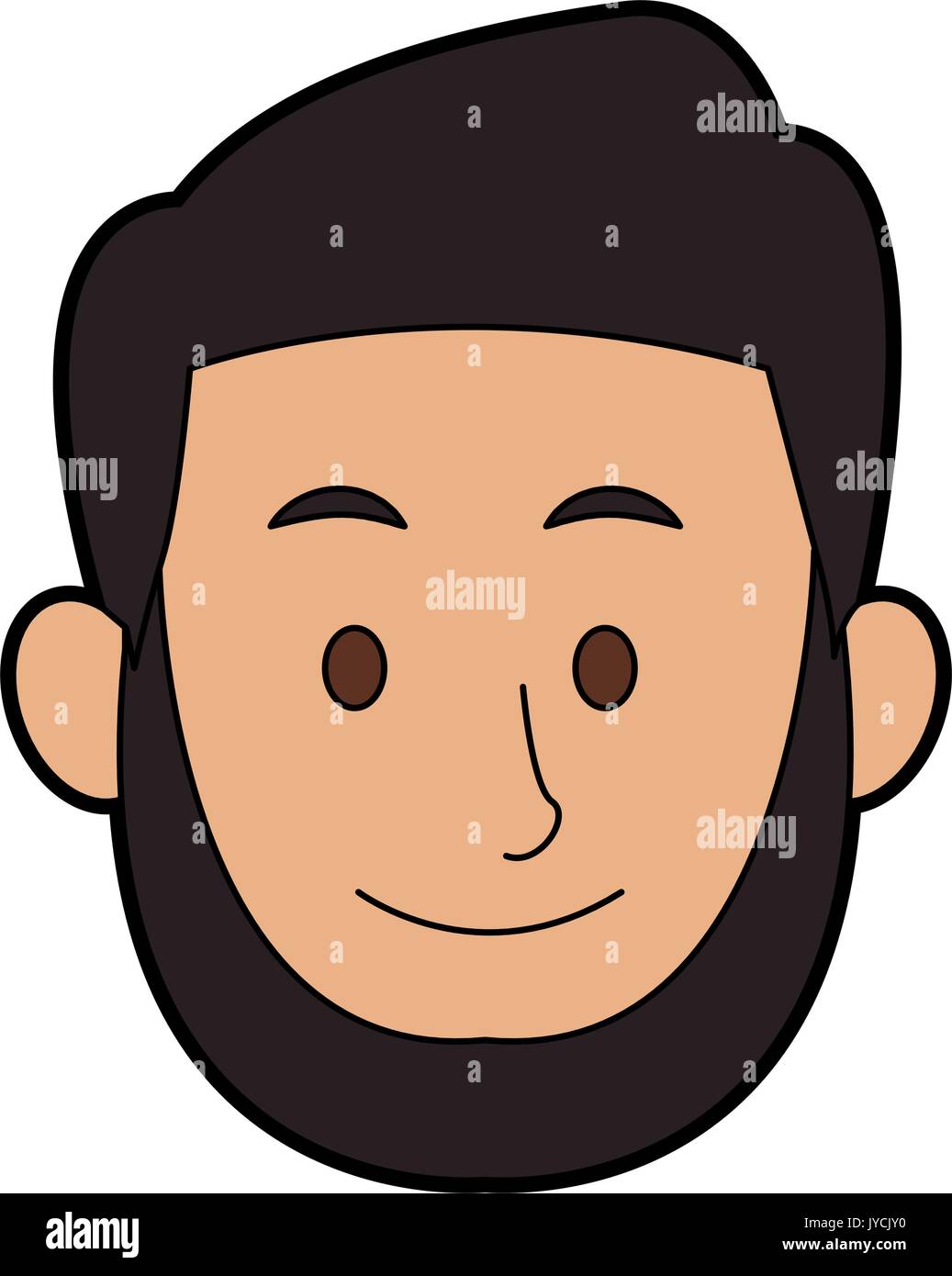 man character face avatar male on white background Stock Vector Image ...