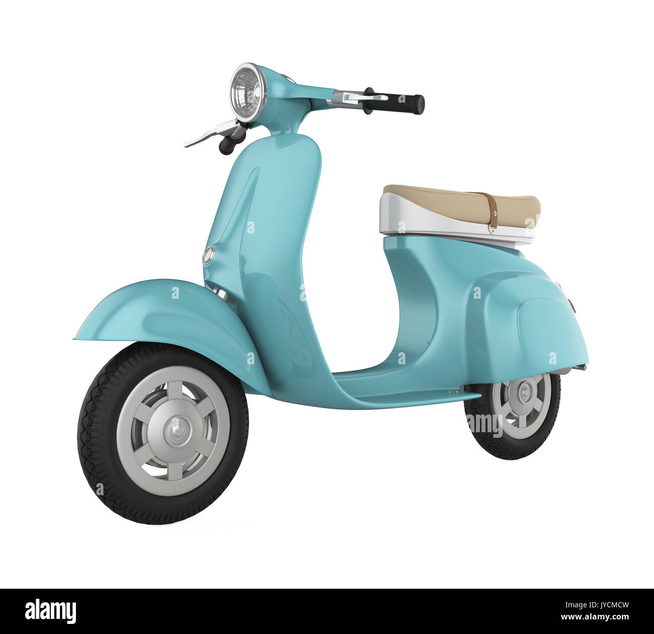 Vintage Retro Scooter Isolated Stock Photo - Alamy