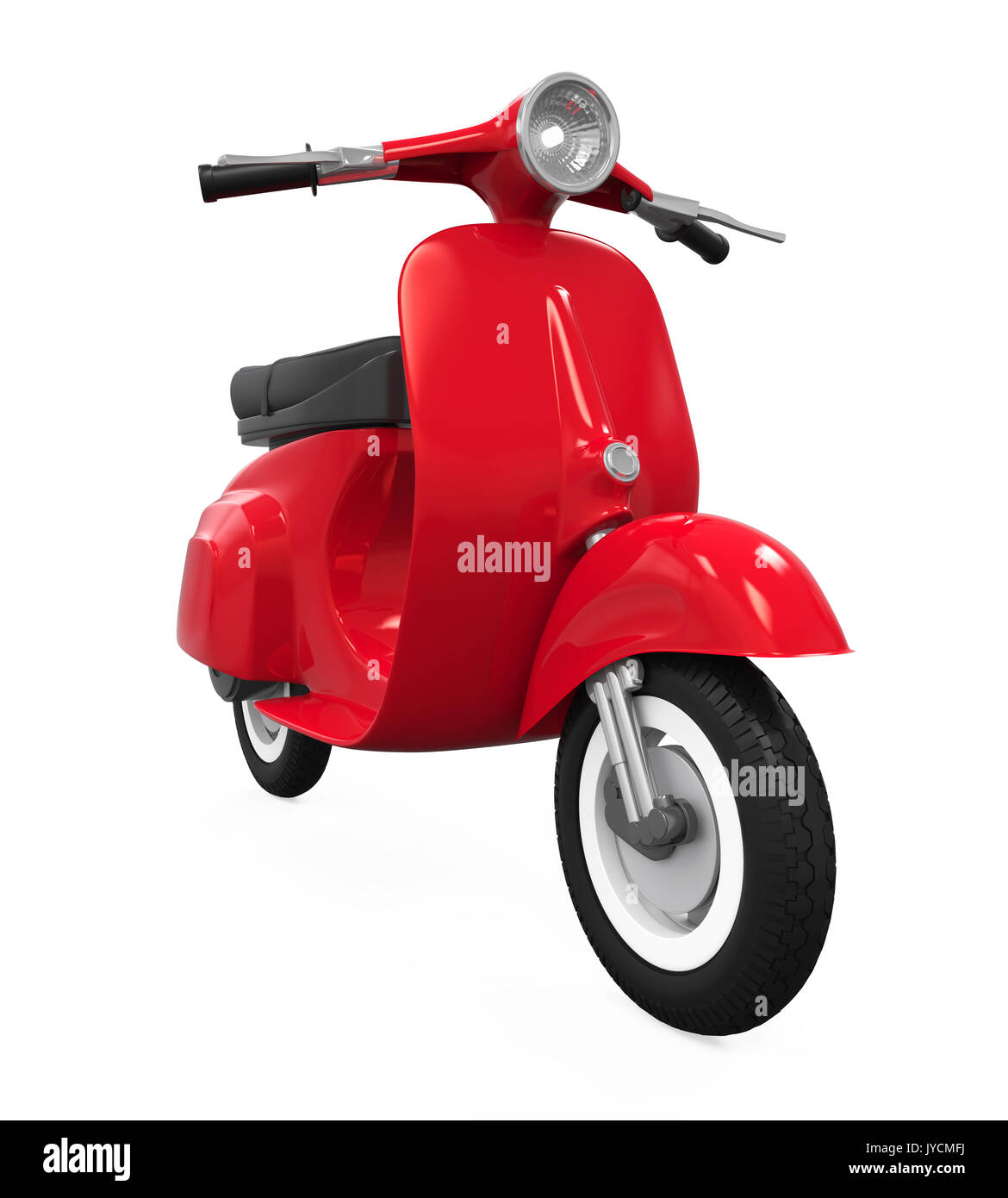 Vintage Retro Scooter Isolated Stock Photo - Alamy