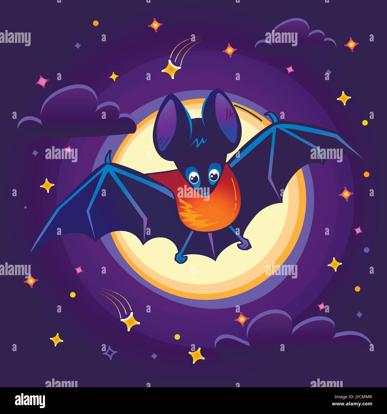 Night Scene Drawing For Kids