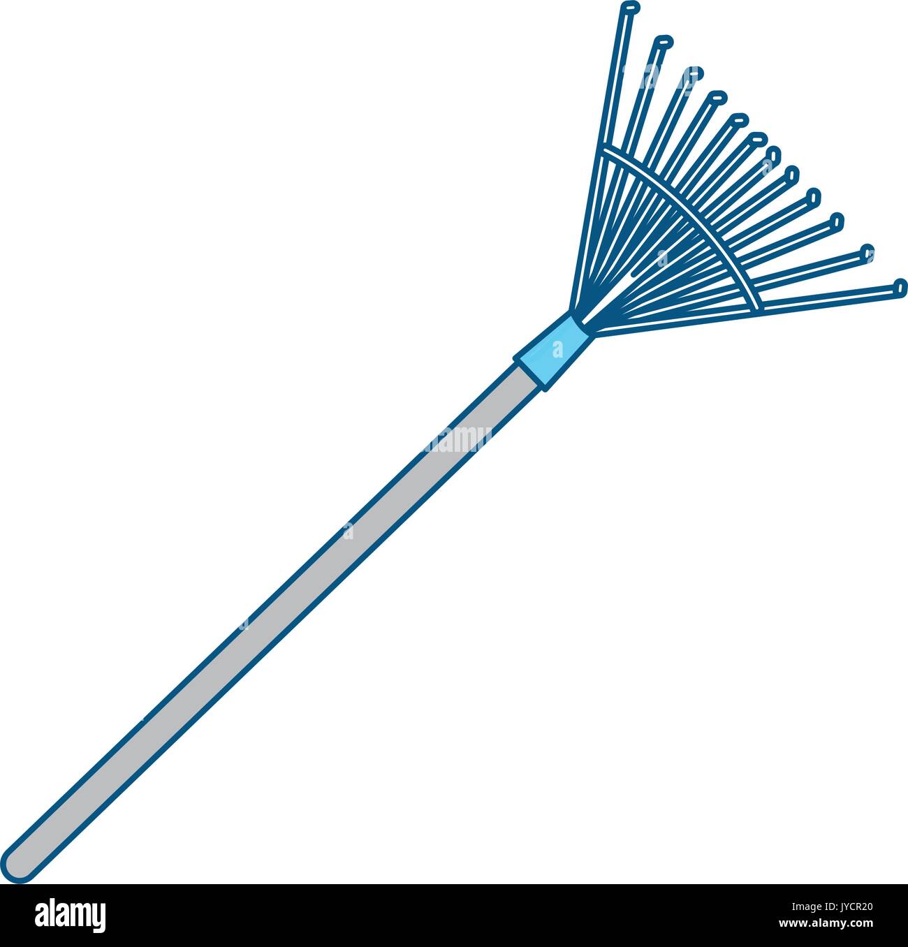 Blue and white rake Stock Vector Images - Alamy