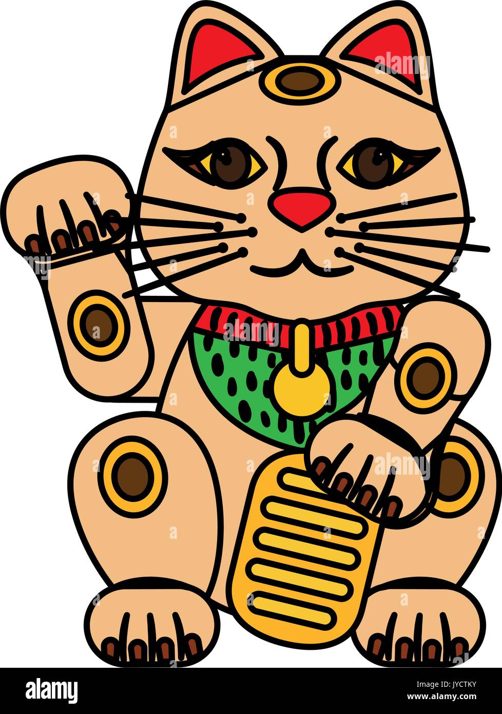 maneki neko lucky cat Stock Vector Image & Art - Alamy