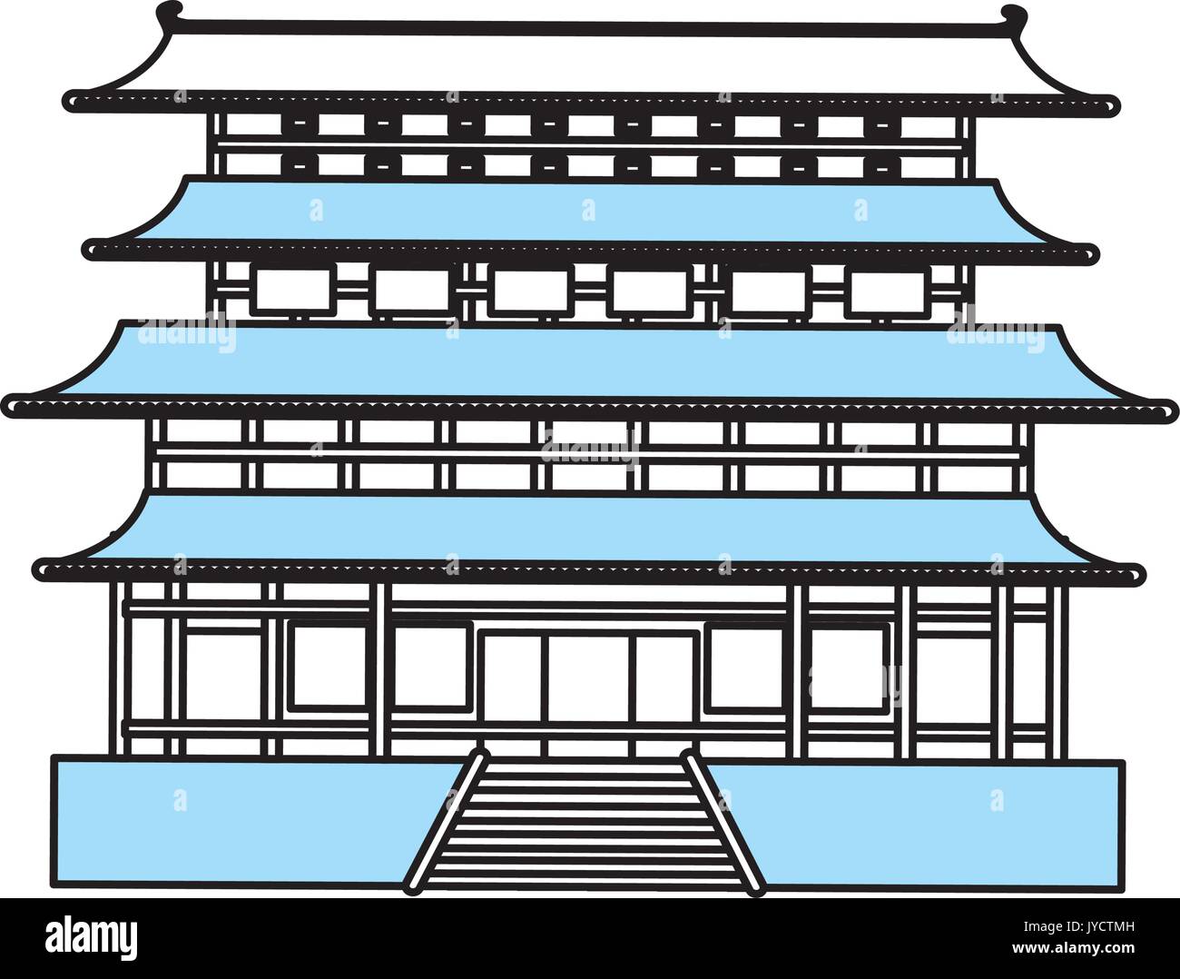 Japanese temple building Stock Vector Image & Art - Alamy