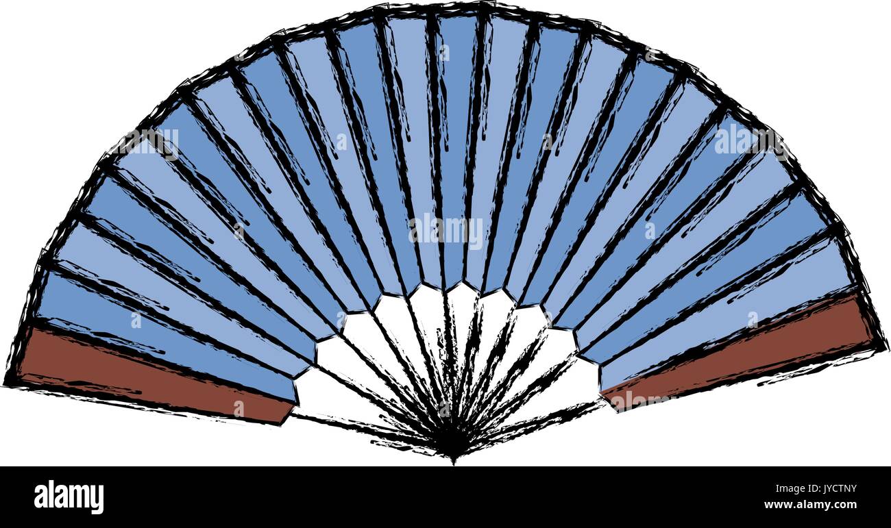 Hand fan isolated vector illustration graphic design vector ...