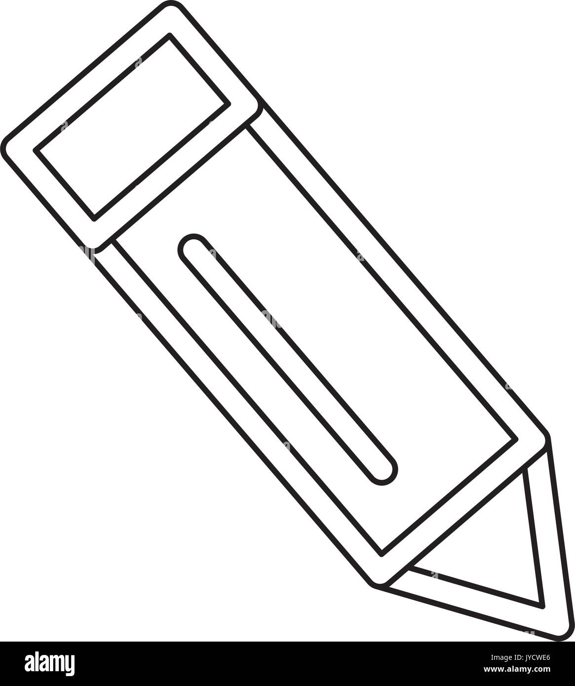 Wooden pencil symbol Stock Vector Image & Art - Alamy