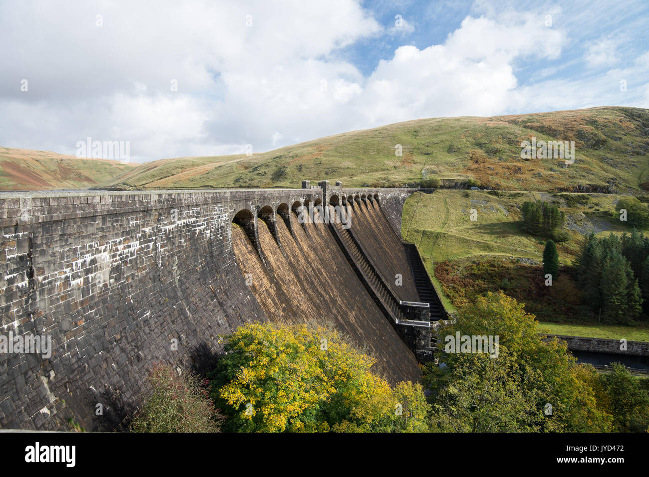 Claerwen reservoir dams dam hi-res stock photography and images - Alamy