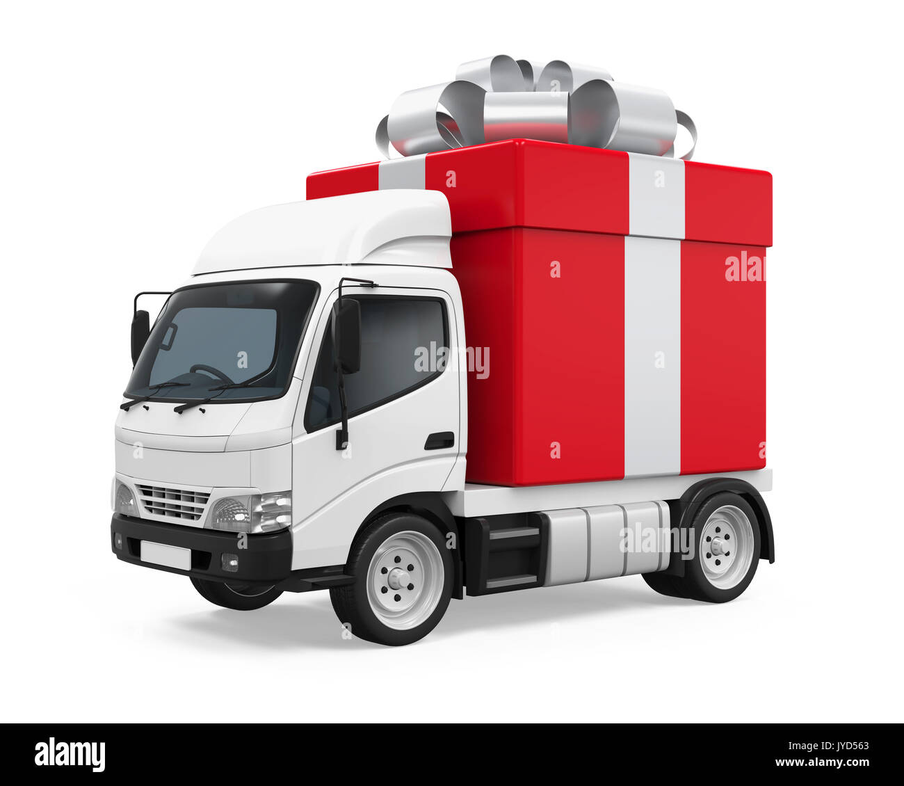 3d truck gift box delivery hi-res stock photography and images - Alamy