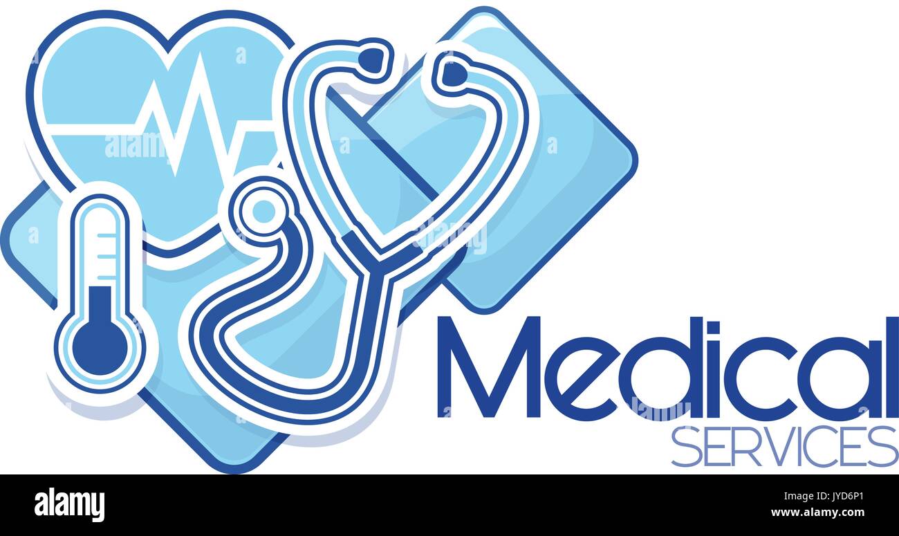 medical services design isolated on white background Stock Vector Image ...