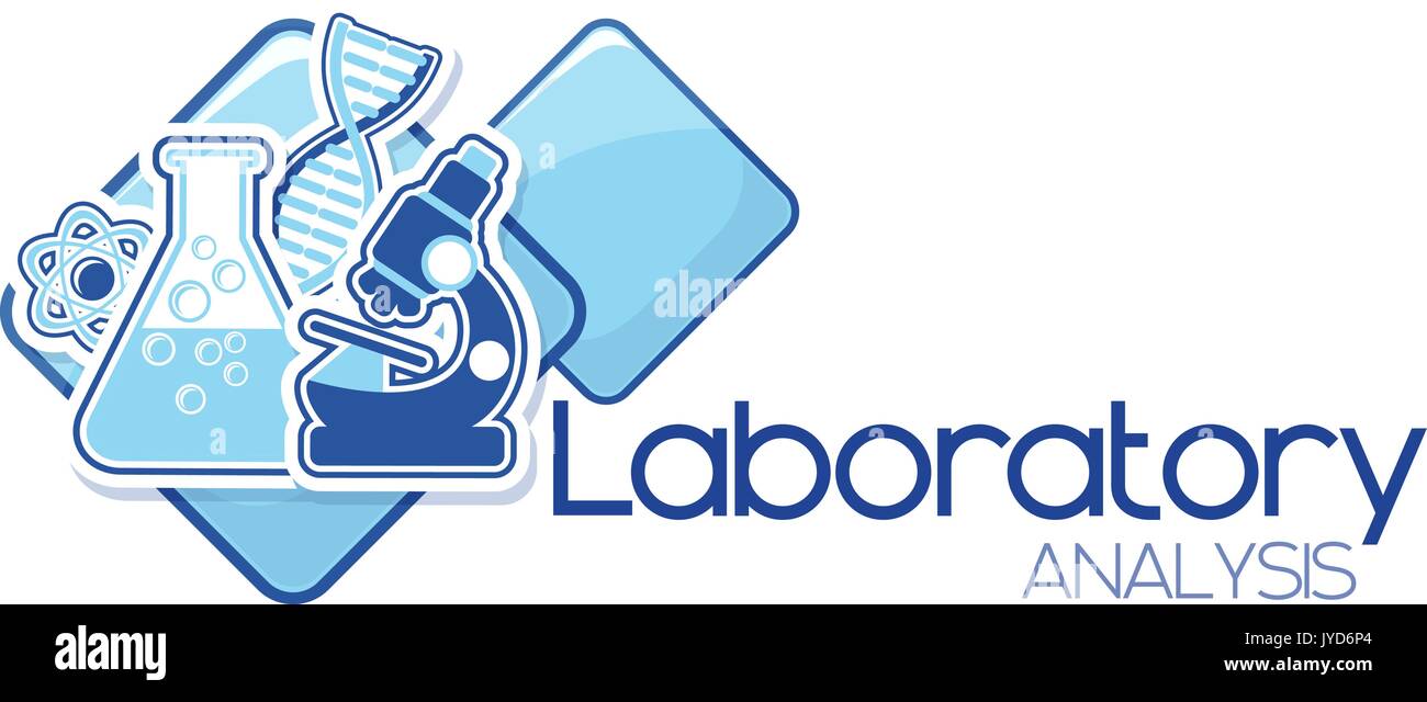 laboratory analysis design isolated on white background Stock Vector ...
