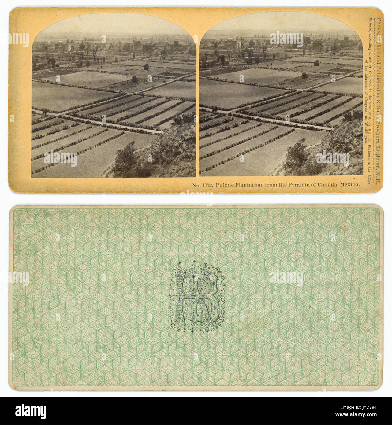 Pulque Plantation, from the Pyramid of Cholula, Mexico Stock Photo - Alamy