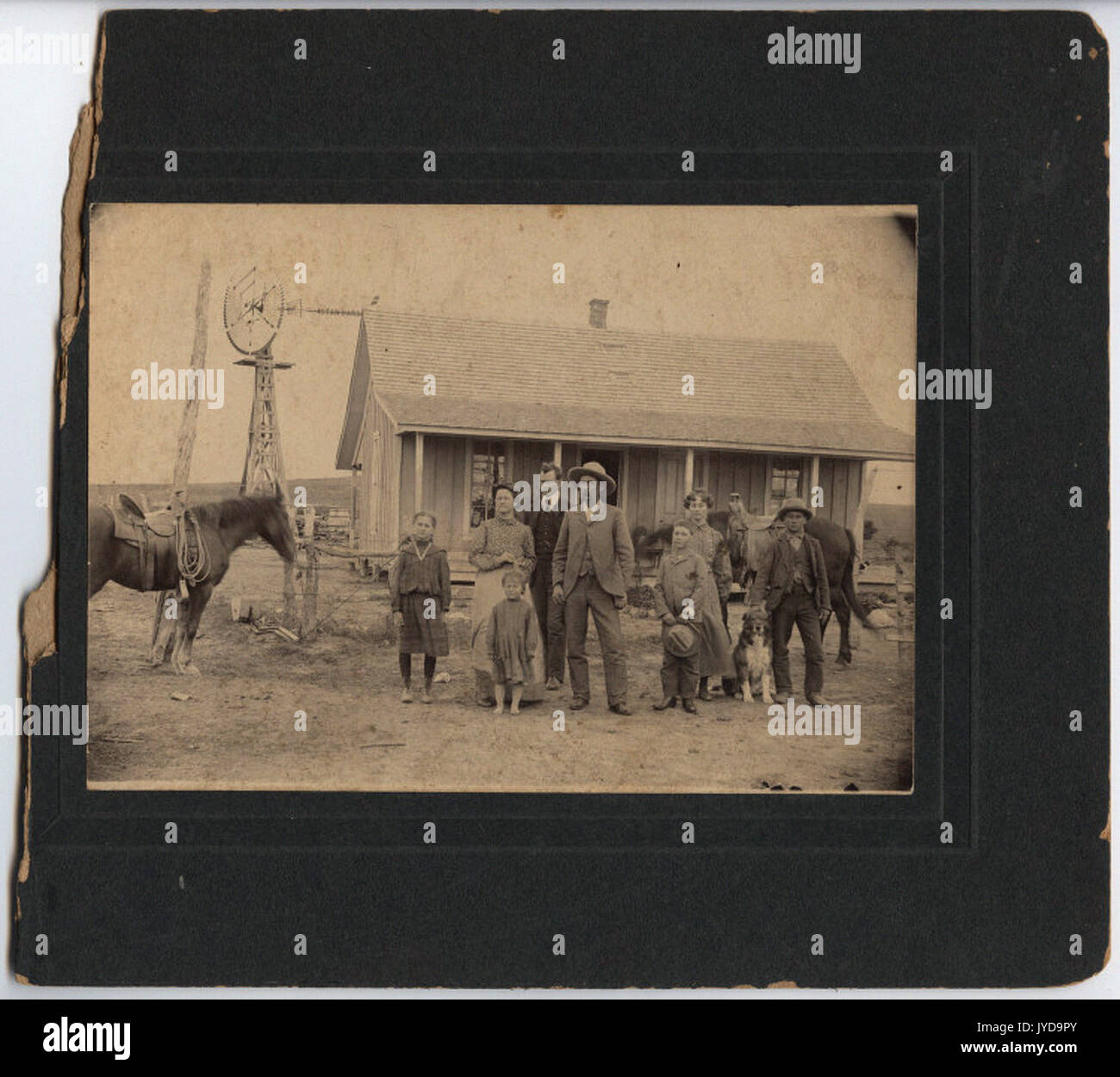 Ranch family and ranch house, Henrietta, Texas Stock Photo - Alamy