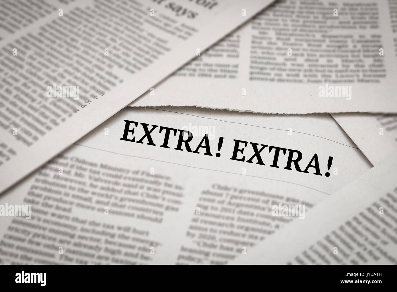 Newspaper Headline Extra Extra