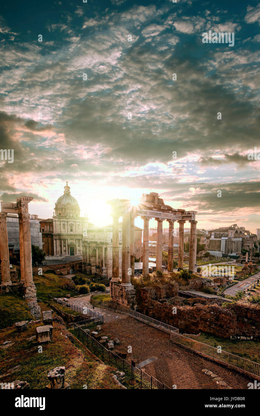 Famous Roman ruins in Rome, Italy Stock Photo - Alamy