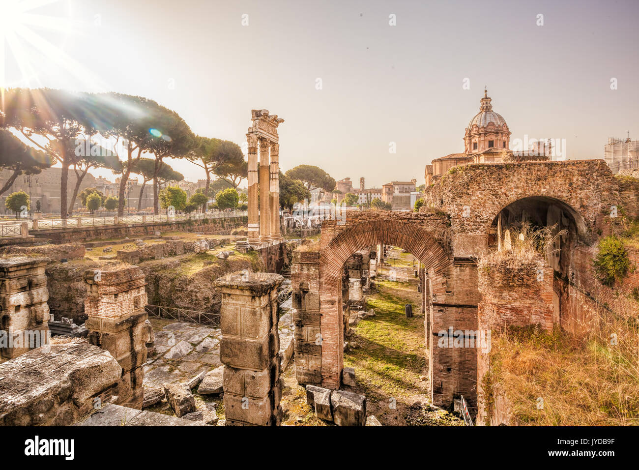 Famous Roman ruins in Rome, Italy Stock Photo - Alamy