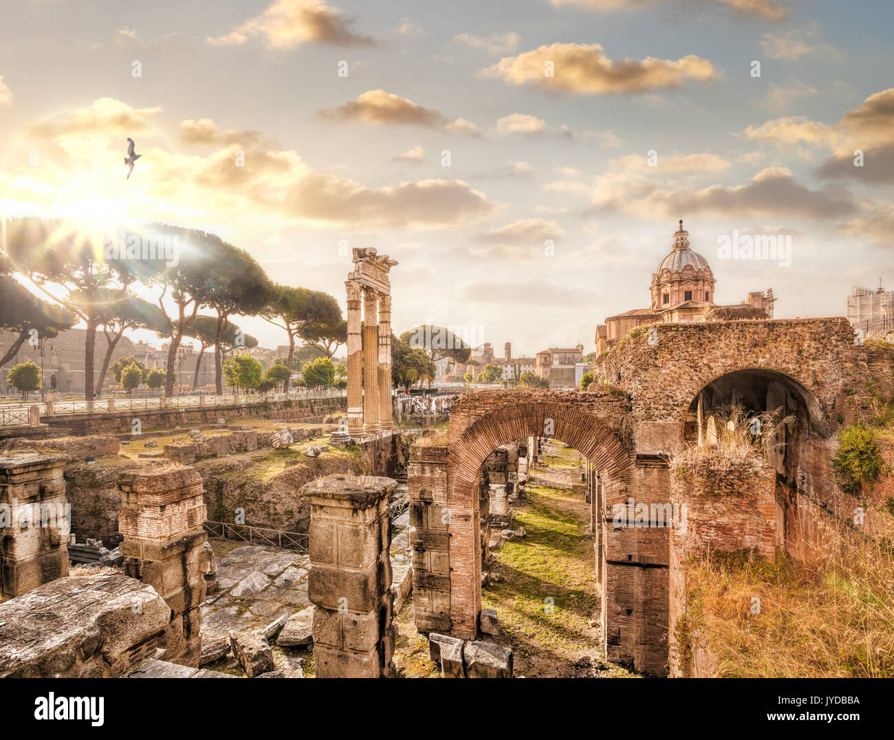 Famous Roman ruins in Rome, Italy Stock Photo - Alamy