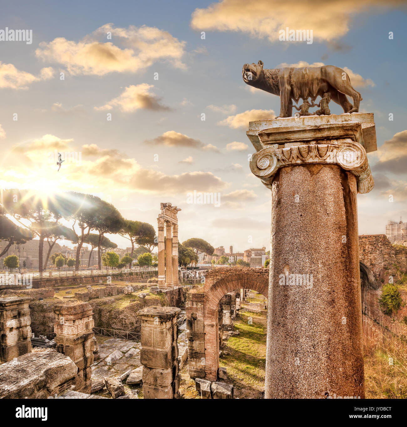 Famous Roman ruins in Rome, Italy Stock Photo - Alamy