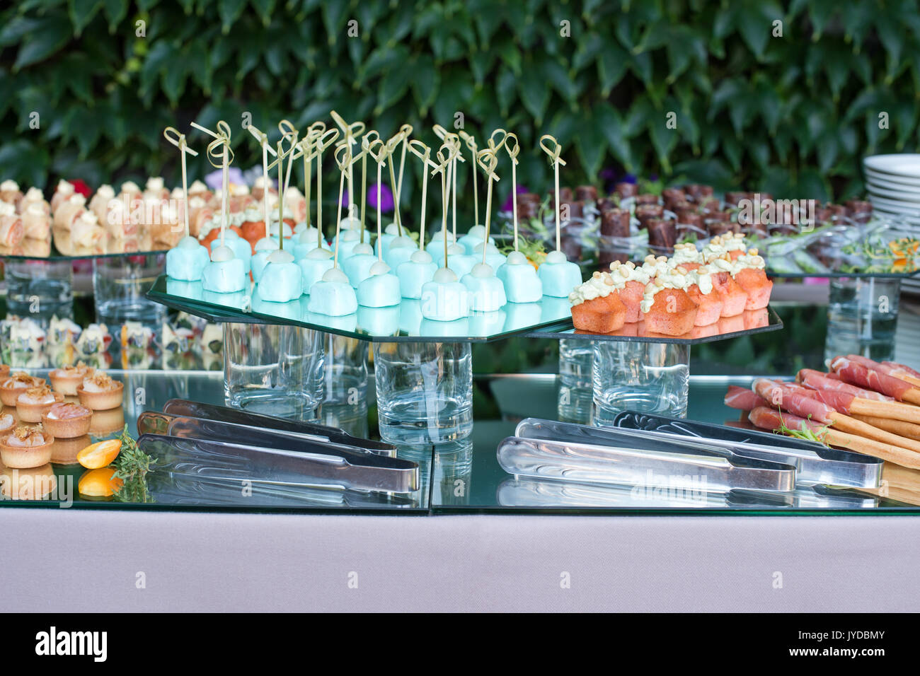 Appetizers, finger food, party food, sliders. Canape, tapas. Served ...