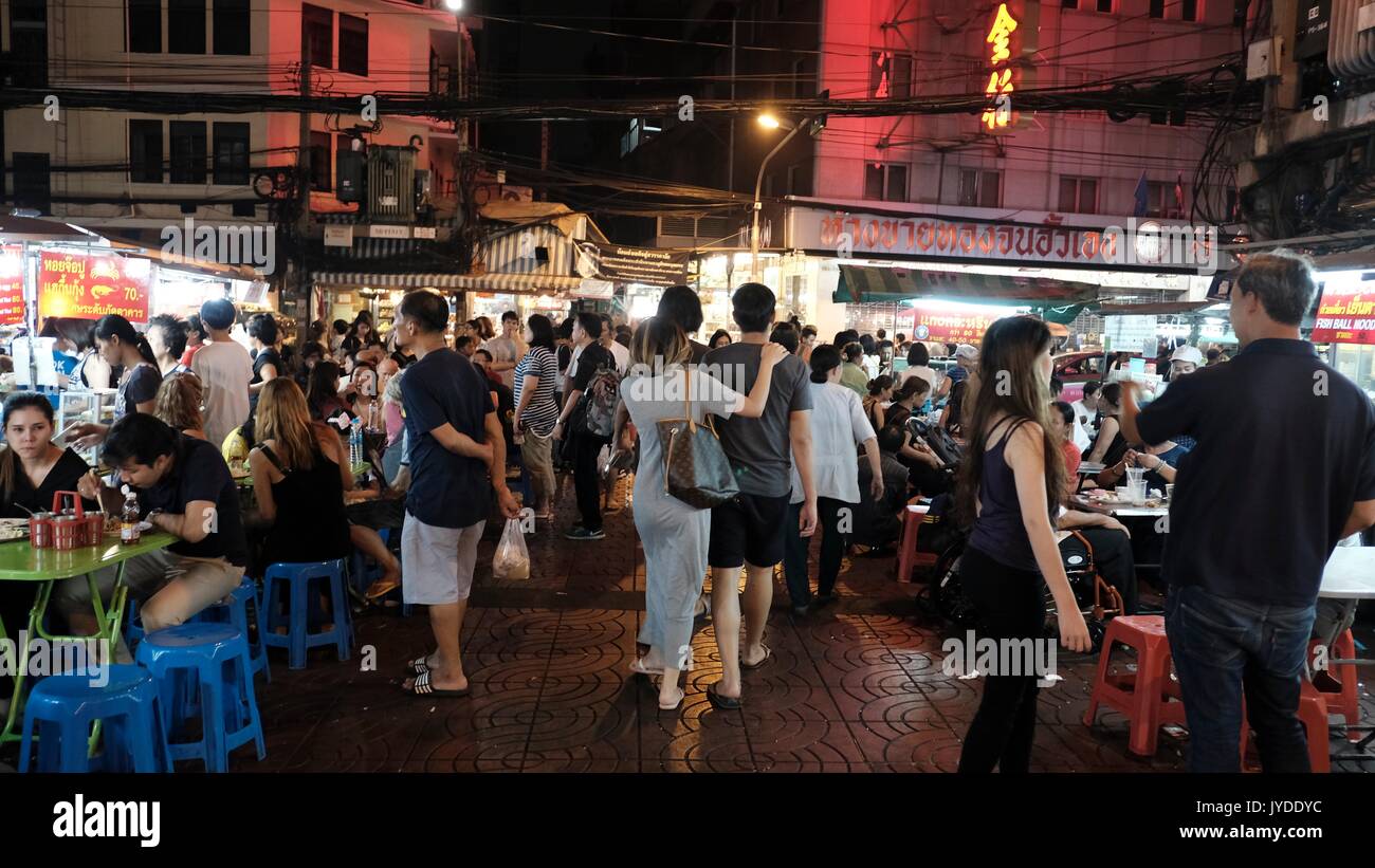 Tourist Night Yaowarat Road Chinatown Bangkok Thailand Stock Photo - Alamy