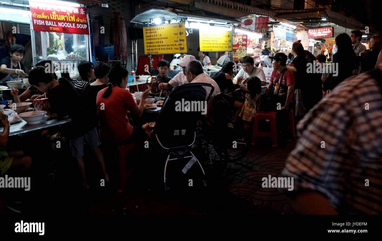 Tourist Night Yaowarat Road Chinatown Bangkok Thailand Stock Photo - Alamy