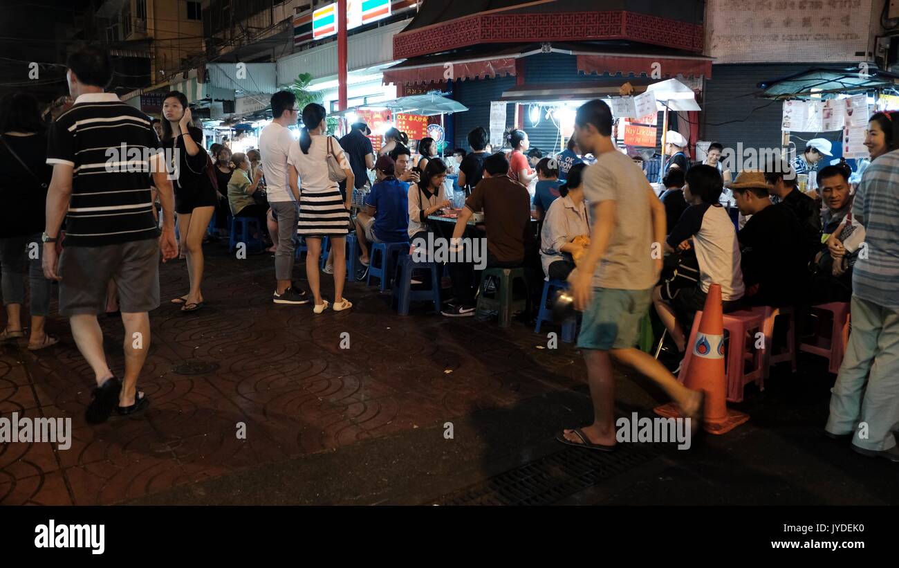 Tourist Night Yaowarat Road Chinatown Bangkok Thailand Stock Photo - Alamy