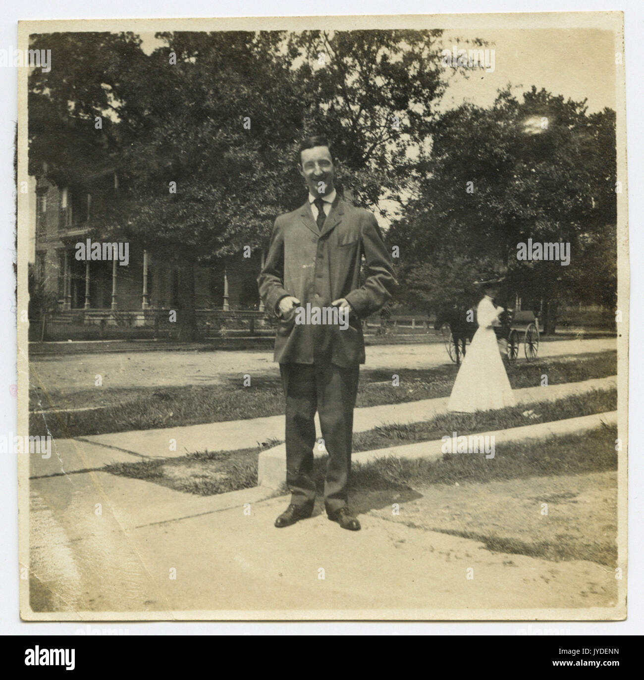 Smiling Man with Hands in Pockets, Houston Heights Stock Photo - Alamy