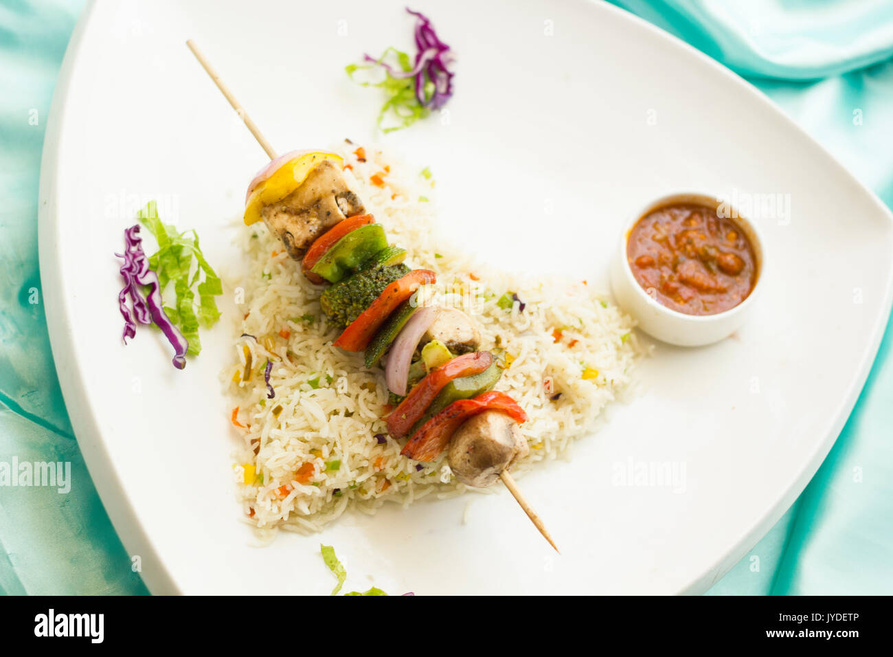 delicious cooked food, on plate, indoor lighting Stock Photo - Alamy
