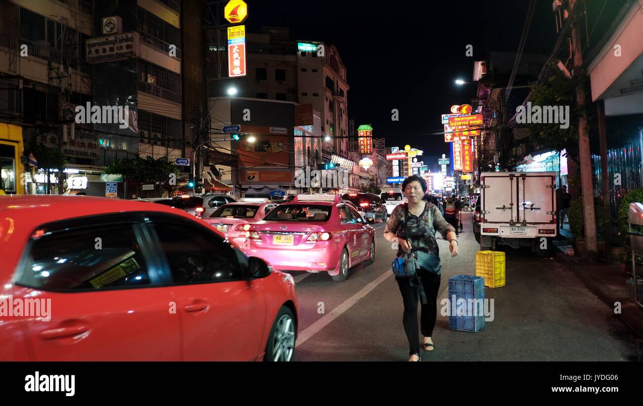 Night Yaowarat Road Chinatown Bangkok Thailand Stock Photo - Alamy