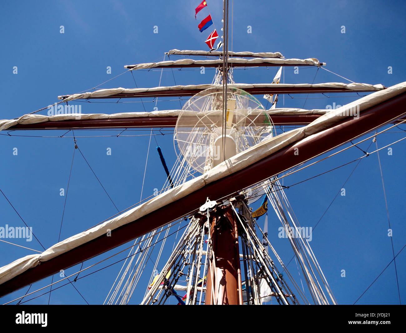 Mast of a ship Stock Photo - Alamy