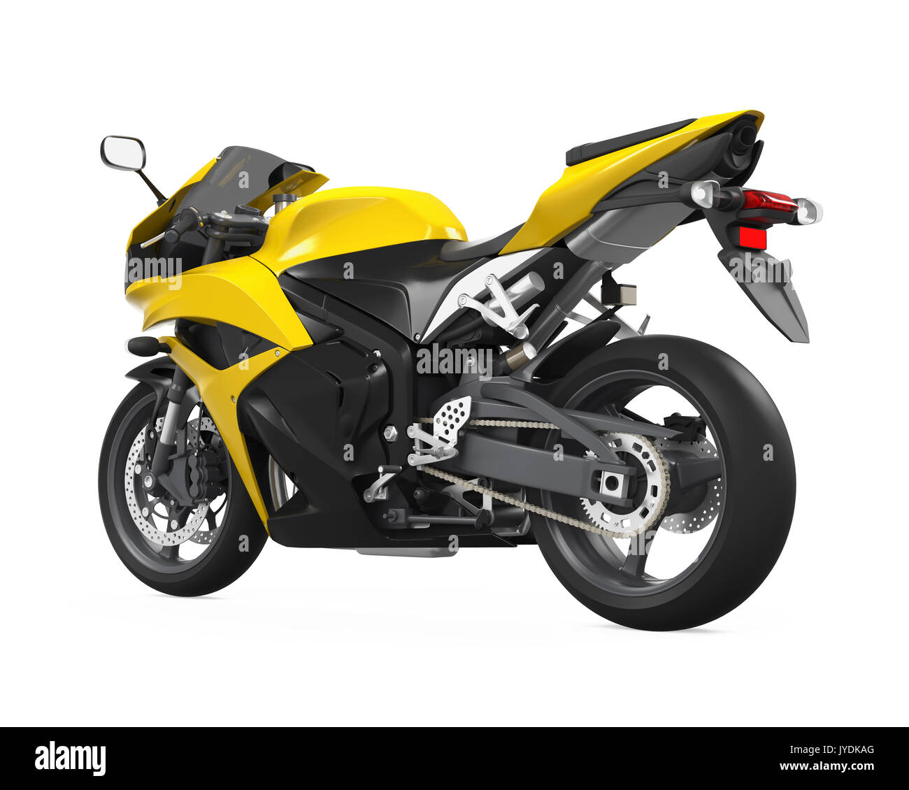 Yellow Motorcycle Isolated Stock Photo - Alamy