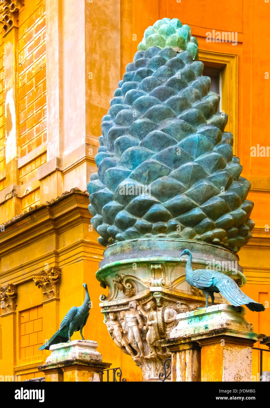 Pine cone statue peacock hi-res stock photography and images - Alamy