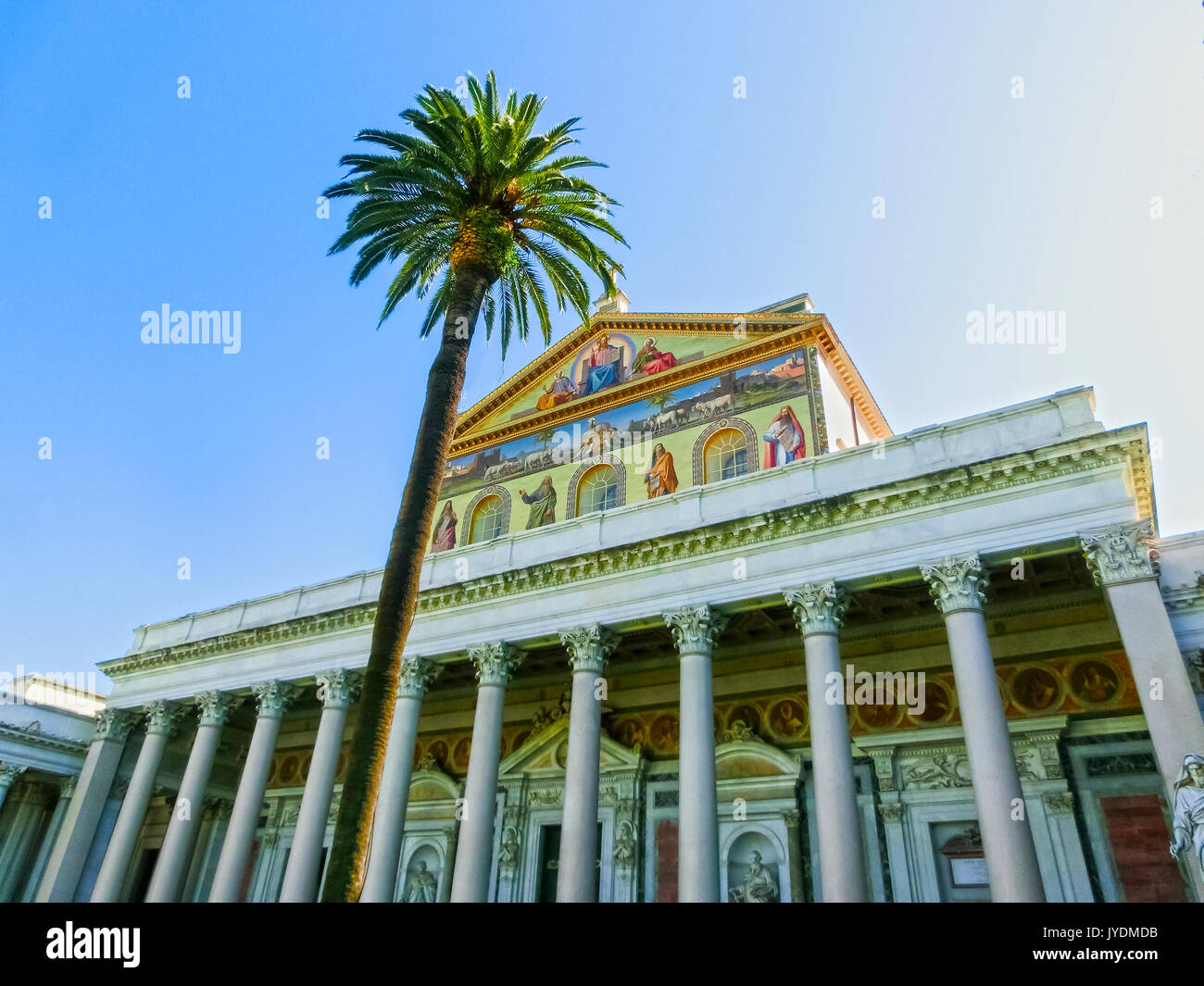 The outside view of Basil of St. Paul at Rome, Italy Stock Photo - Alamy