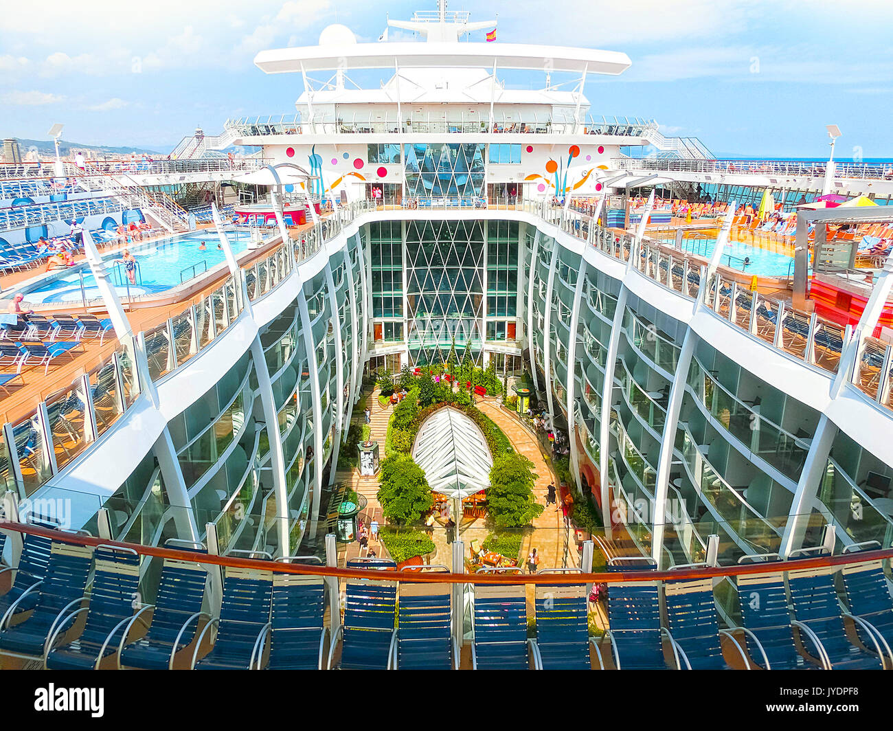 Barcelona, Spain - September 06, 2015: Royal Caribbean, Allure of the ... Barcelona, Spain - September 06, 2015: Royal Caribbean, Allure of the ...