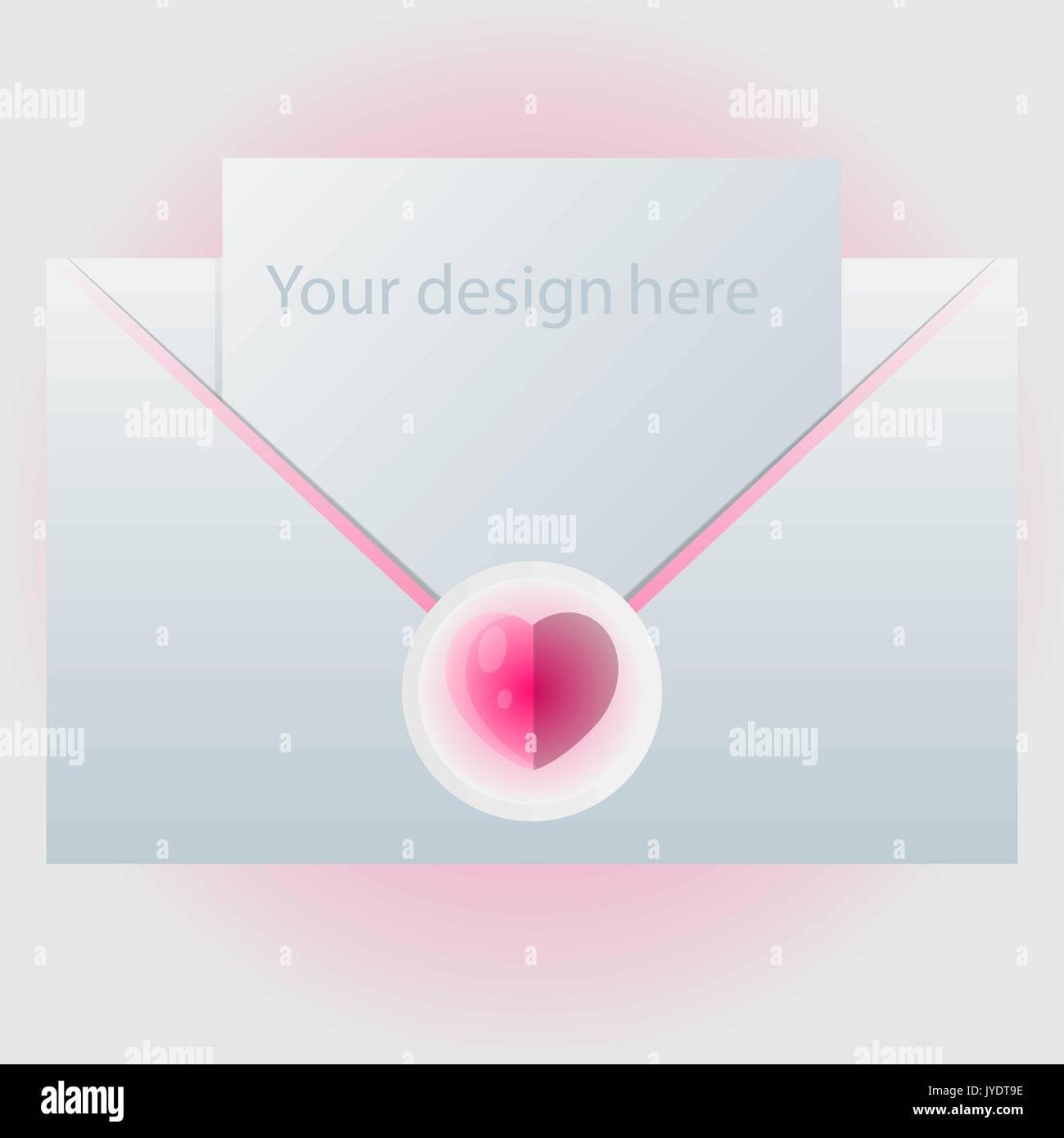 Envelope template with heart stamp Stock Vector Image & Art - Alamy