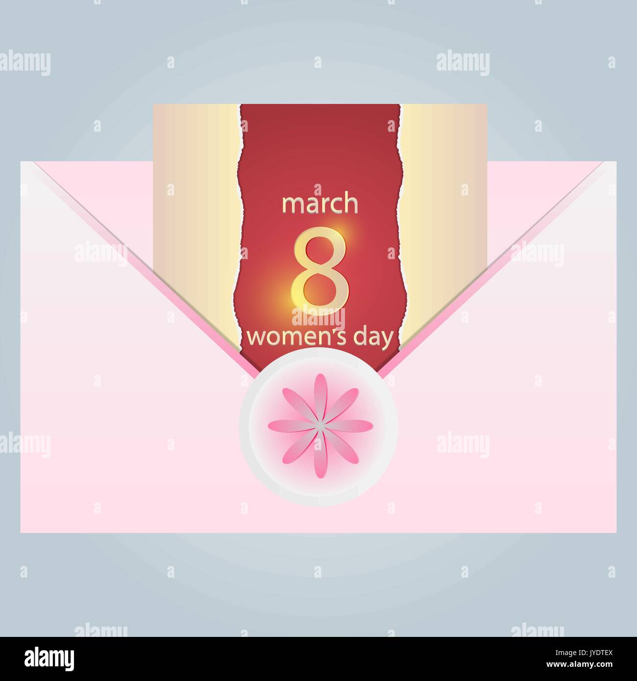 Women's day card in paper envelope Stock Vector Image & Art - Alamy