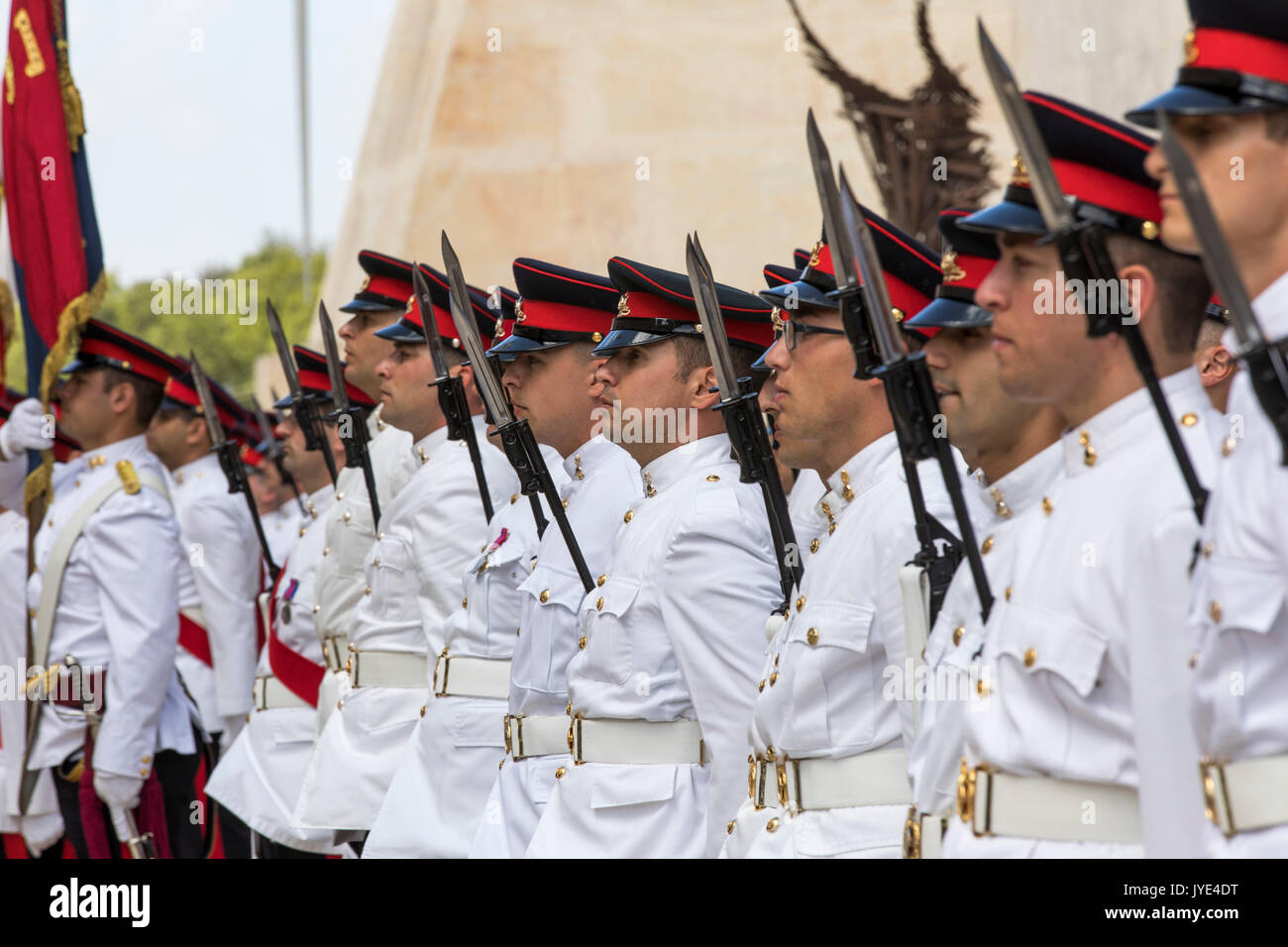 Parade of the Maltese Army, Armed Forces of Malta, in Parade uniform ...