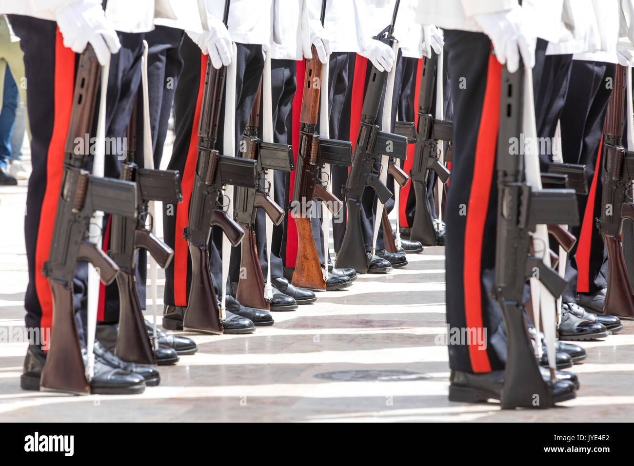 Parade of the Maltese Army, Armed Forces of Malta, in Parade uniform ...