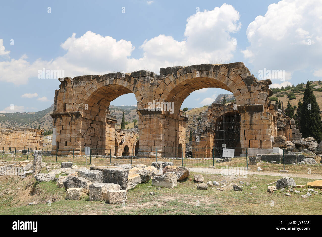 Basilica Ruins in Hierapolis Ancient City, Pamukkale, Turkey Stock Photo - Alamy