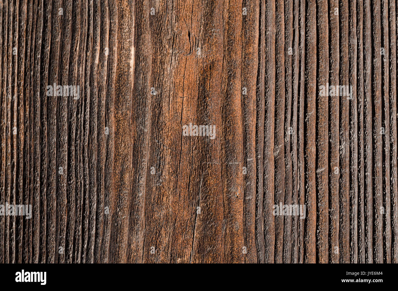 Texture, an outdated wooden board with fading brown spots. Horizontal ...