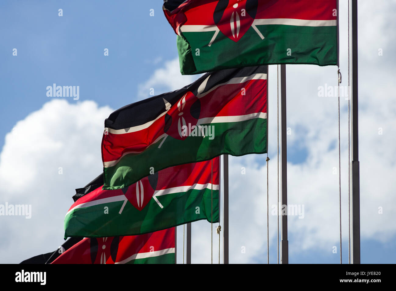Kenyan flag hi-res stock photography and images - Alamy