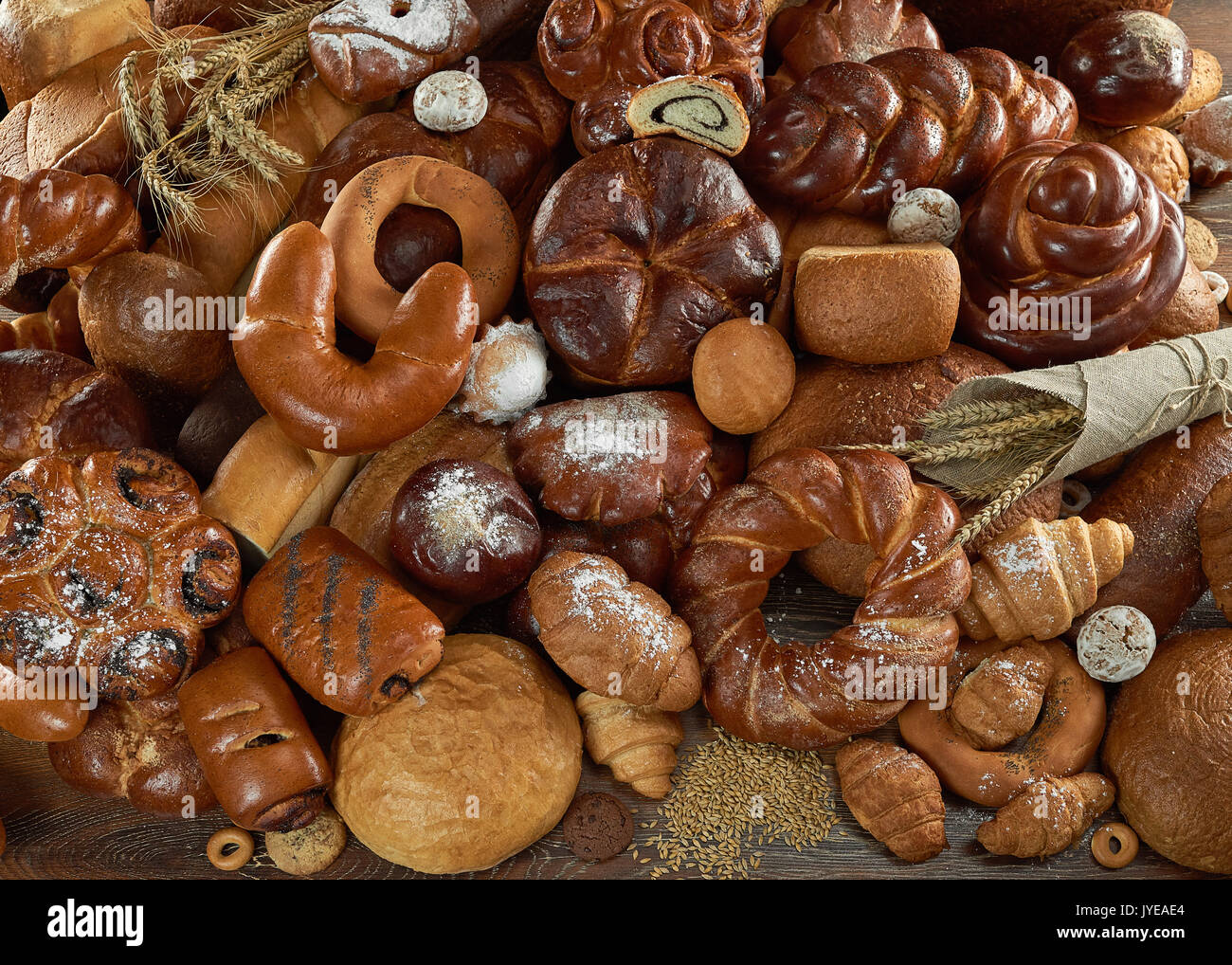 Assorted breads isolated on white Stock Photo - Alamy