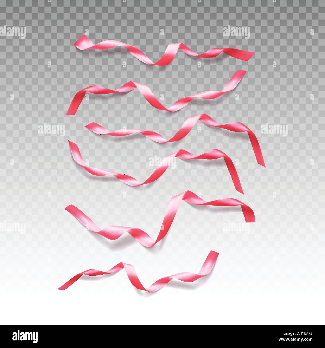 Realistic silk vector ribbon set Stock Vector Image & Art - Alamy