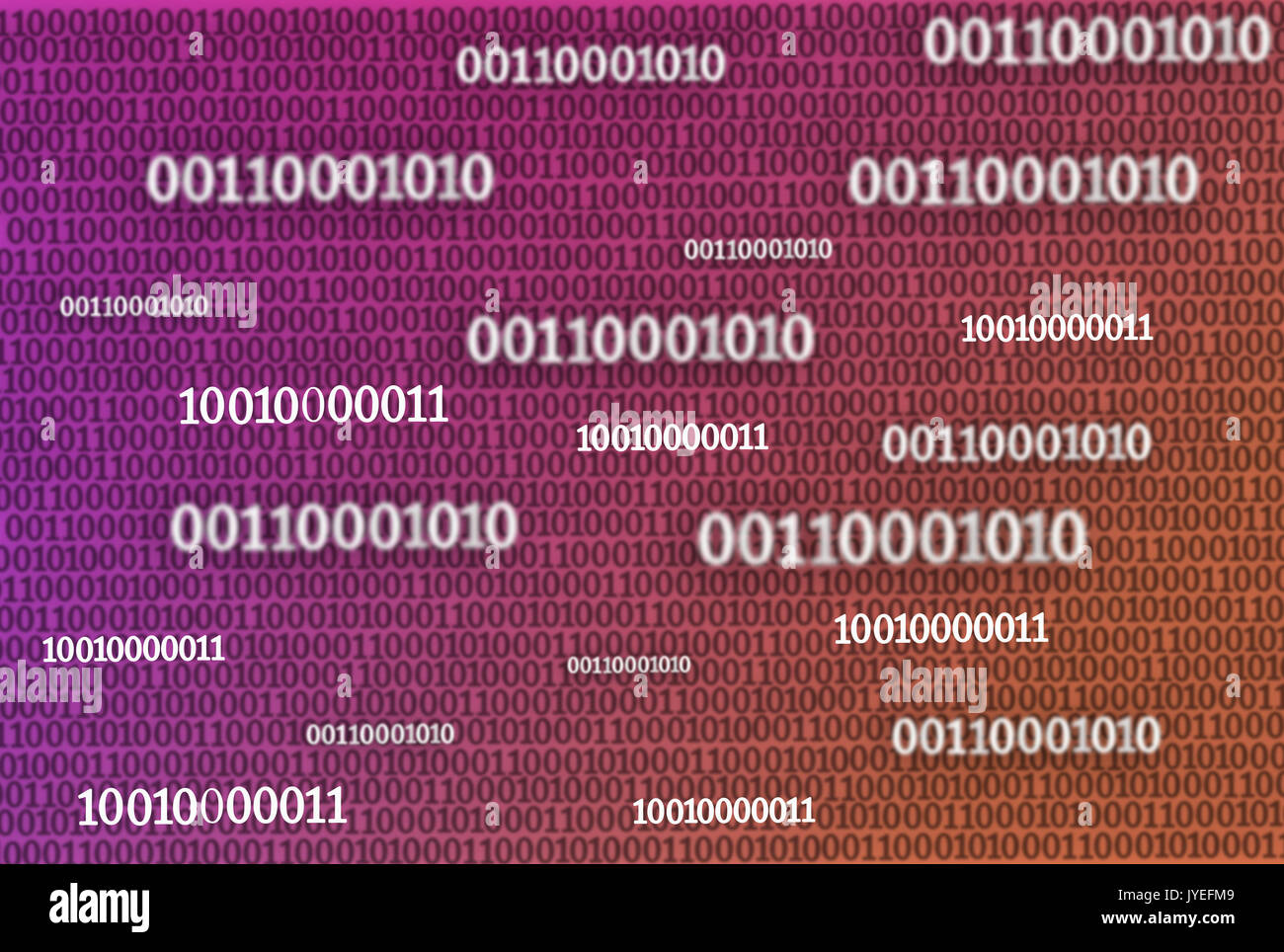 digits zero and one on the dark background. Digital technologies in ...