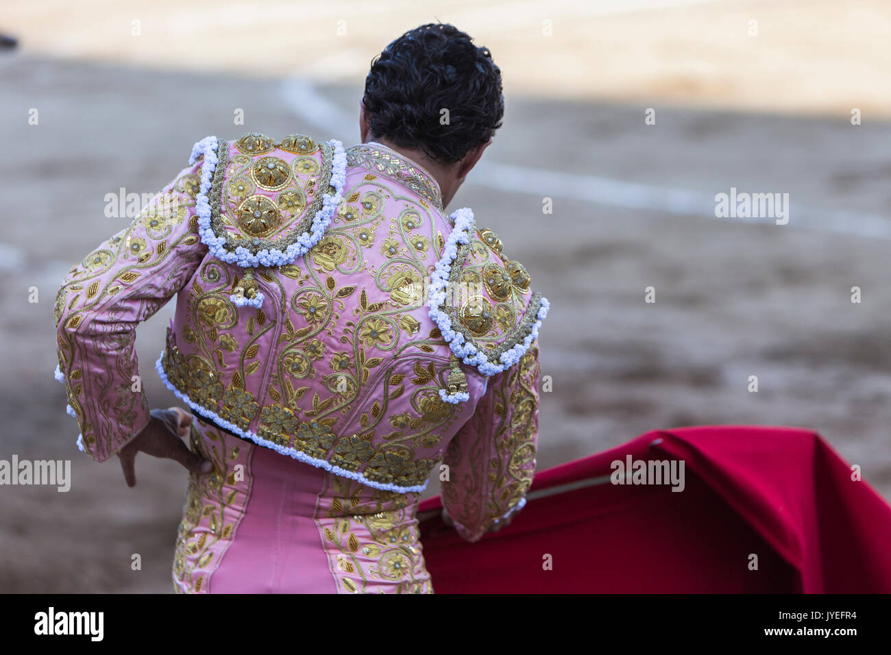 Bullfighter with the capote or cape, Spain Stock Photo - Alamy