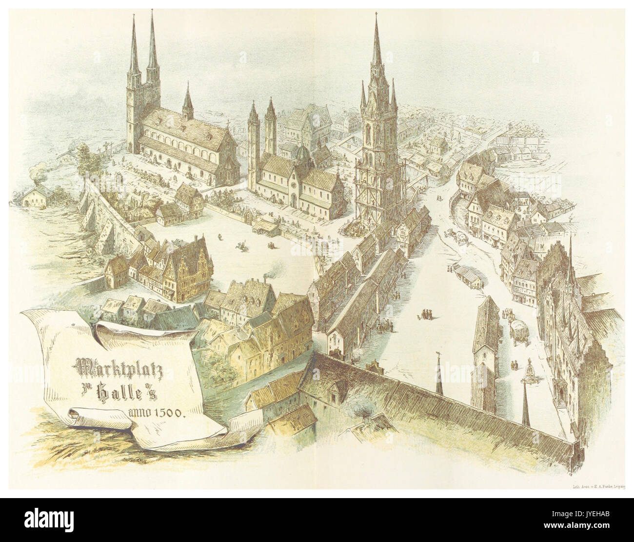 Halle saale map hi-res stock photography and images - Alamy