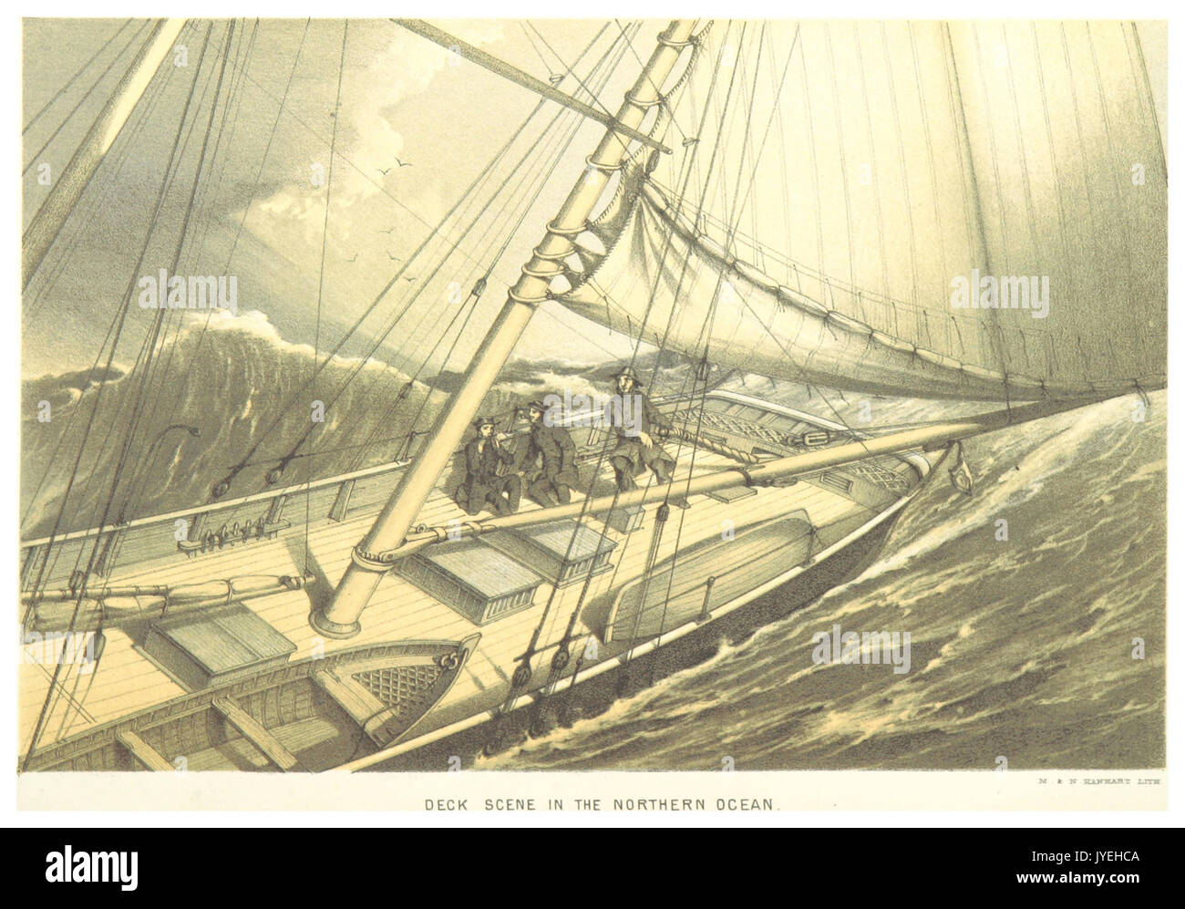 MARIA (CRUISE 1854) DECK SCENE IN THE NORTHERN OCEAN Stock Photo - Alamy