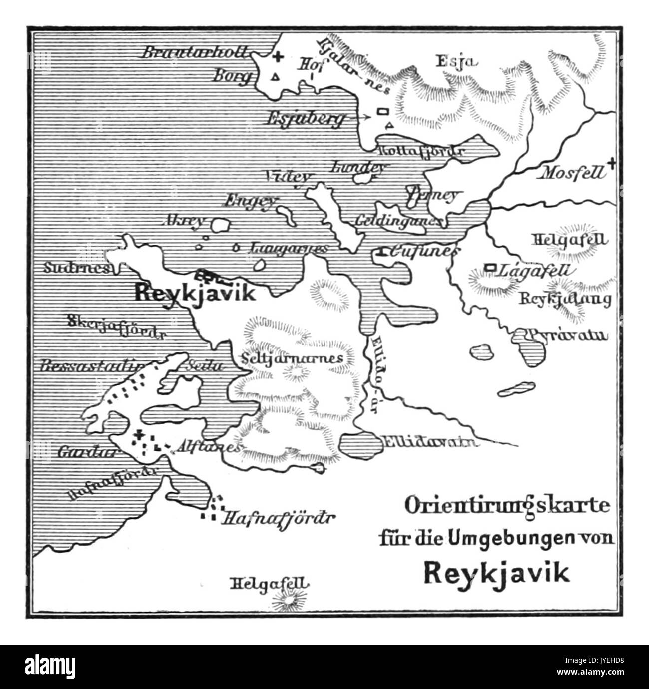 Map of reykjavik Cut Out Stock Images & Pictures - Alamy